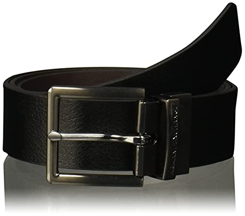 Armani Exchange Men's Skinny Leather Belt, Black/Brown Black/Brown, 30