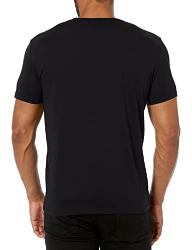 A|X Armani Exchange Men's Basic Pima V Neck Tee, Black, Medium