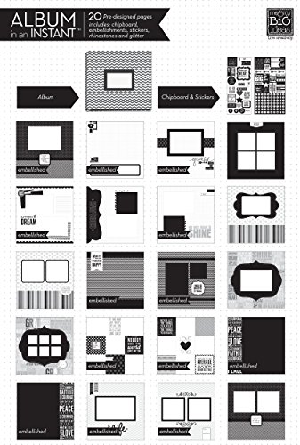 me & my BIG ideas Complete Album, Black and White Dream Big, 12-Inch by 12-Inch