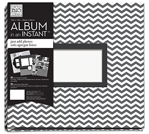 me & my BIG ideas Complete Album, Black and White Dream Big, 12-Inch by 12-Inch