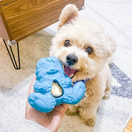 Yeti Puff and Play Dog Toy Interactive Nuggets Treats Dispenser Puzzle, Fun Stimulating Chew Toy for Teething, Behavior Training, Anxiety Calming, for Light to Moderate Chewers, Green