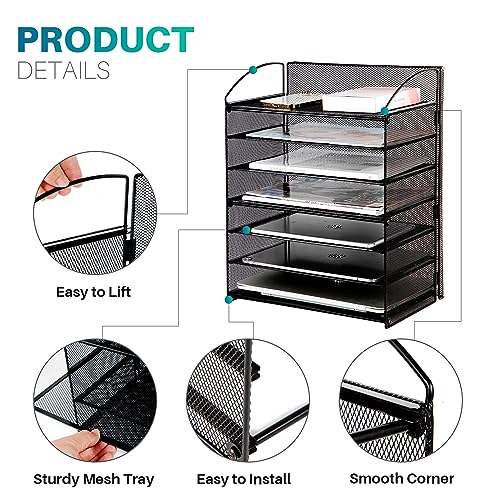 COSYAWN Mesh Desk Paper Tray Organizer