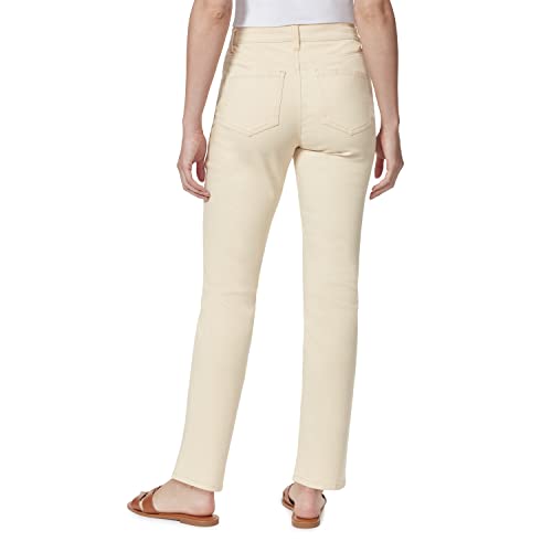 Gloria Vanderbilt Women's Amanda Classic High Rise Tapered Jean Standard, Almond Cream, 6 Short