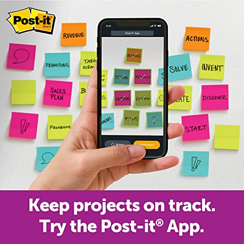 Post-It Pop-Up Notes Super Sticky R3306ssmia Pop-Up 3 X 3 Note Refill Miami 90/Pad 6 Pads/Pack