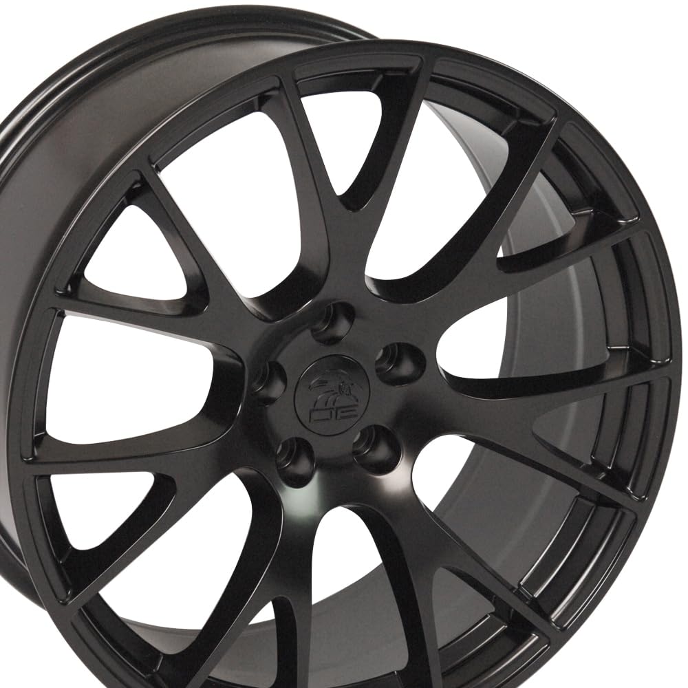 OE Wheels DG15 20 Inch Rim Fits Hellcat Style 5x115 20x9 Satin Black - Hollander 2528 (1)