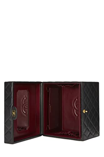 CHANEL, Pre-Loved Black Quilted Lambskin Vanity Large, Black