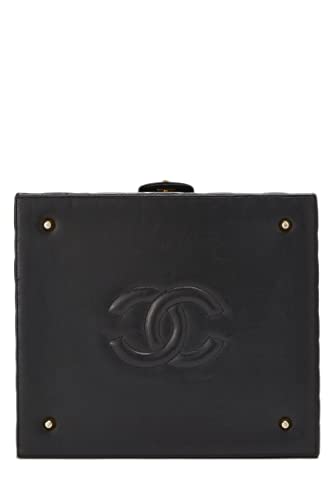 CHANEL, Pre-Loved Black Quilted Lambskin Vanity Large, Black