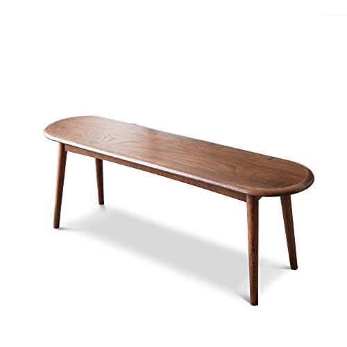 HomSof Natural Oak 100% Solid Wood Dining Bench Bed Bench for Dining Room, Bedroom