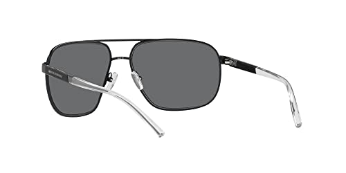 A|X ARMANI EXCHANGE Men's AX2040S Pilot Sunglasses, Light Grey Mirrored Black, 64 mm