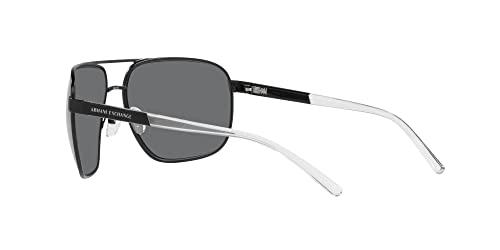 A|X ARMANI EXCHANGE Men's AX2040S Pilot Sunglasses, Light Grey Mirrored Black, 64 mm