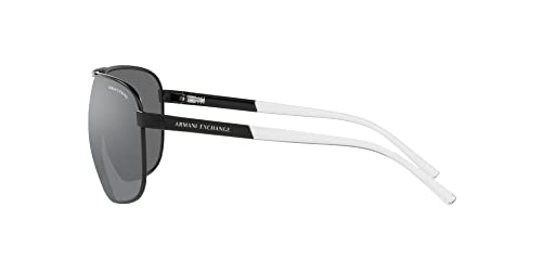 A|X ARMANI EXCHANGE Men's AX2040S Pilot Sunglasses, Light Grey Mirrored Black, 64 mm