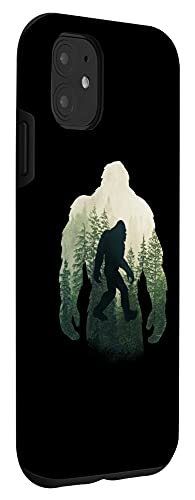 iPhone 11 Sasquatch Yeti Figure Nature Double Exposure Bigfoot Case