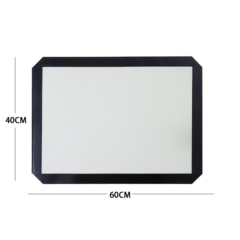 Large Silicone Baking Mat (15.7'x23.6') with Measurement Indicators, Non-Slip Surface, and Pastry Mat Sheet for Dough Rolling - Perfect for Creating Cookies, Macarons, and Bread - Pack of 2