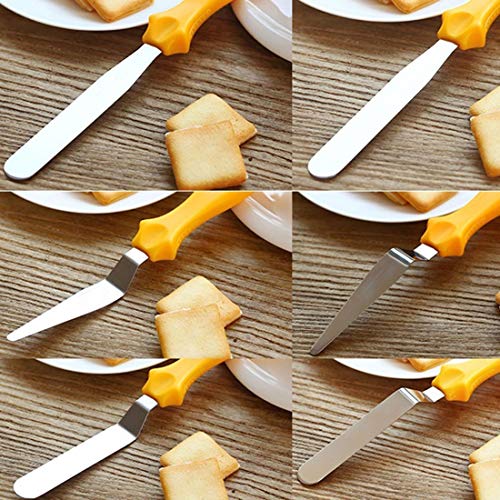 Offset Angled Cake Icing Spatula Knives - Set of 3 Stainless Steel Decorating and Baking Supplies - 6", 8" & 10" (3)
