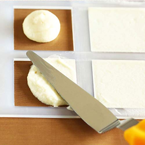 Offset Angled Cake Icing Spatula Knives - Set of 3 Stainless Steel Decorating and Baking Supplies - 6", 8" & 10" (3)