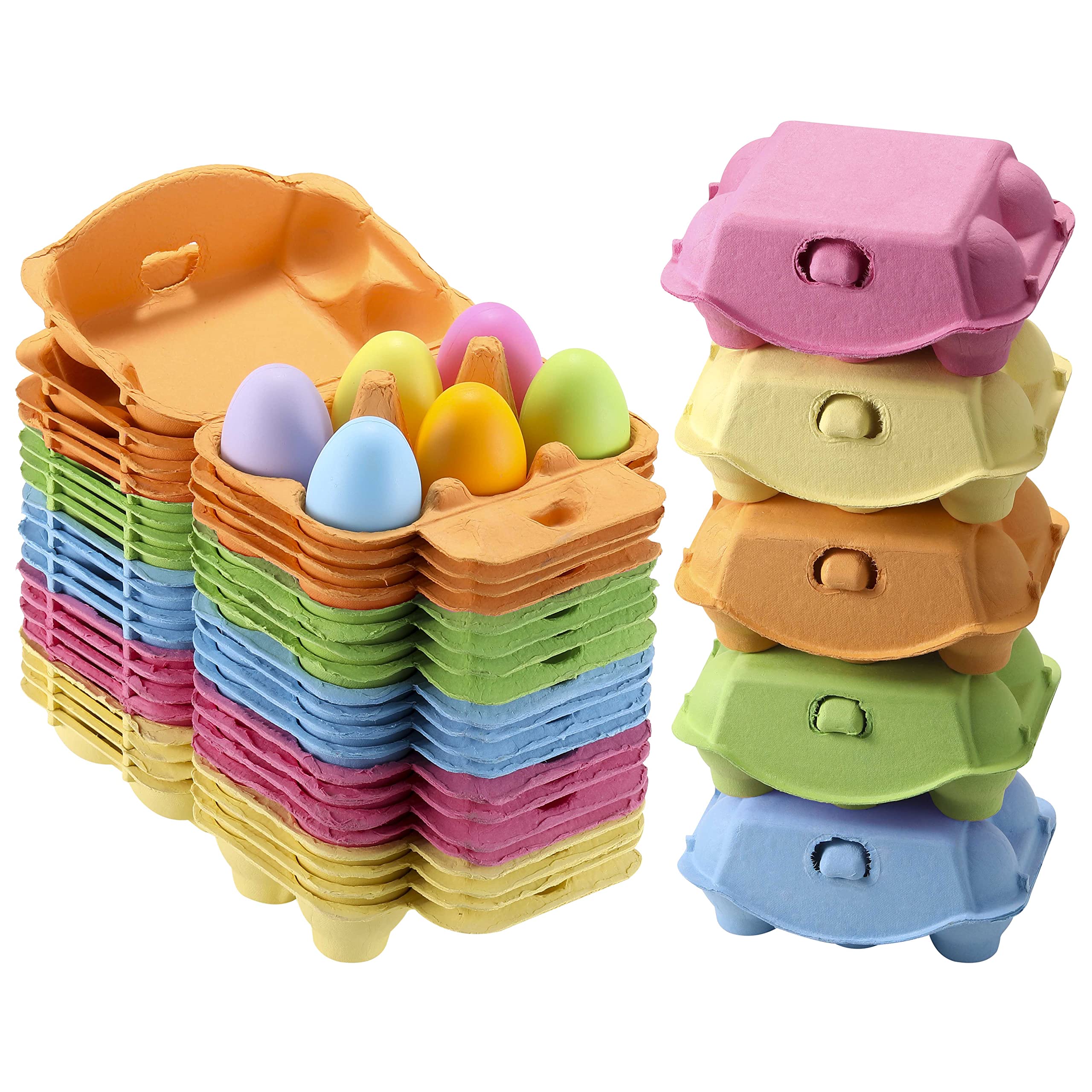 Half Dozen Vintage Egg Cartons 25 Pack, Blank Natural Pulp Egg Cartons 6 Count for Chicken Eggs Reusable, Storage Tray Strong for Holds Up to Six 6 Egg Carton Cardboard Paper Holder Container for Refrigerator