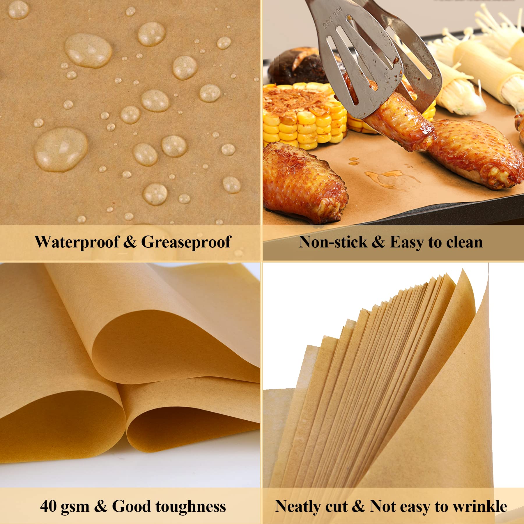 DISSKNIC 200PCS Unbleached Parchment Paper for Air Fryer Liners,9x13 Inch Precut Parchment Paper for Baking Sheet,Best Baking Supplies Baking Paper for Toaster Oven,Cookie sheet,Baking pan,Bread pan