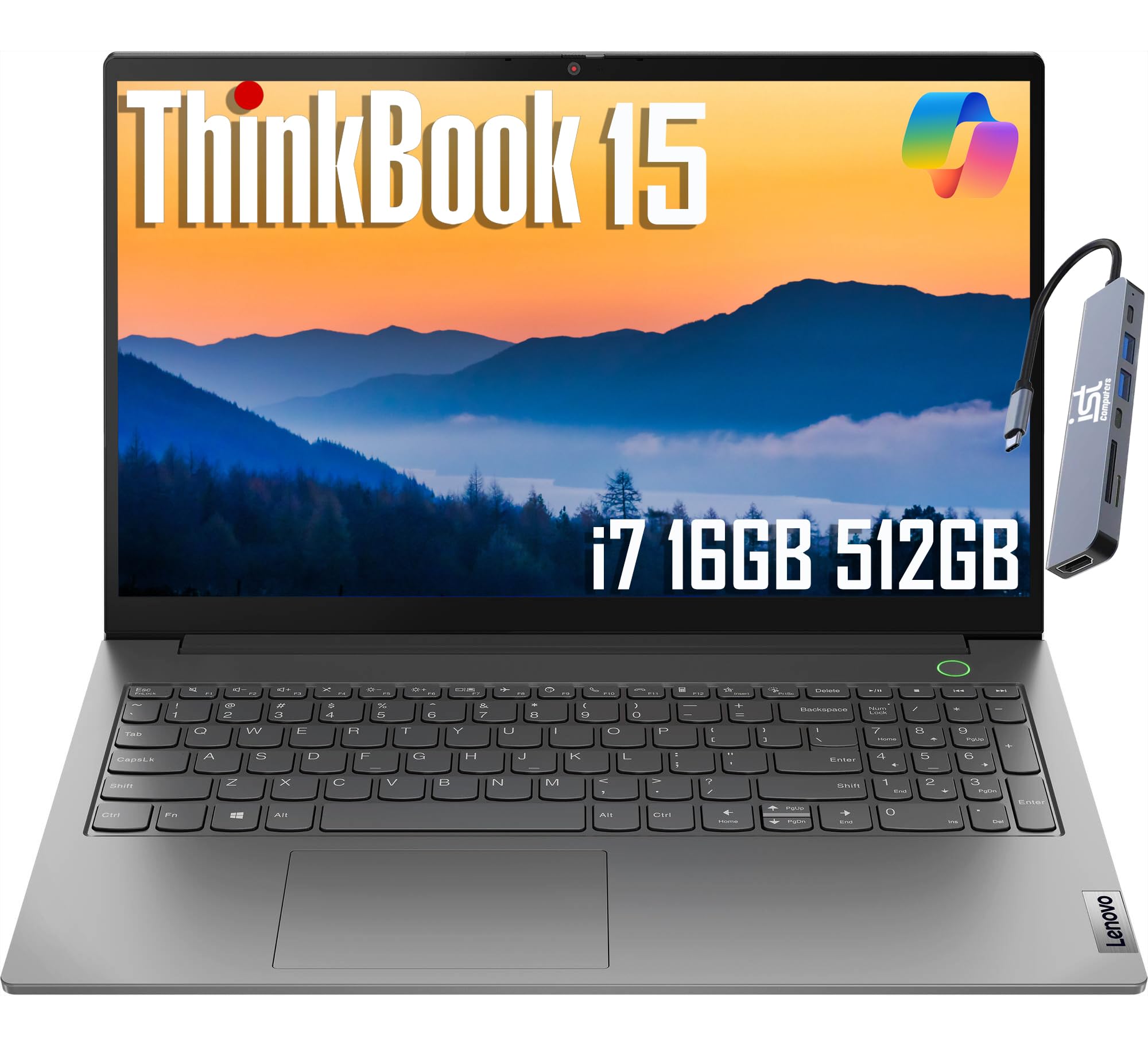 Lenovo ThinkBook 15 Gen 2 are 15.6" FHD (Intel Quad Core i7-1165G7, 16GB RAM, 512GB PCIe SSD) IPS Business Laptop, Backlit Keyboard, Fingerprint Reader, Thunderbolt 4, IST SD Card, Windows 10 Pro