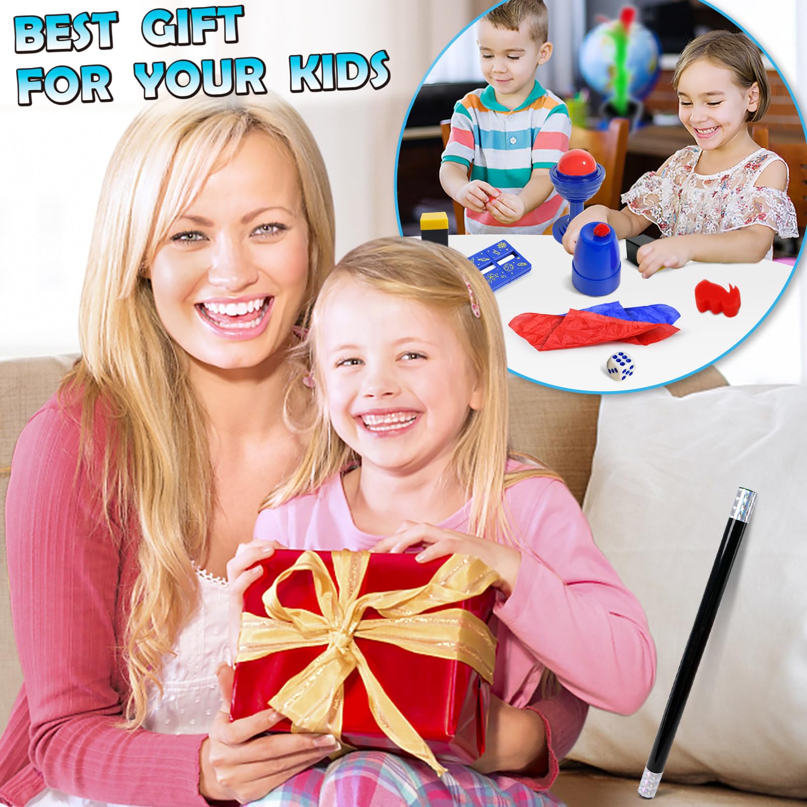 Heyzeibo Magic Set - Magic Tricks Kit With Step-By-Step Instructions for Kids Ages 6-12 - Magic Toy Gifts for Girls and Boys Beginners
