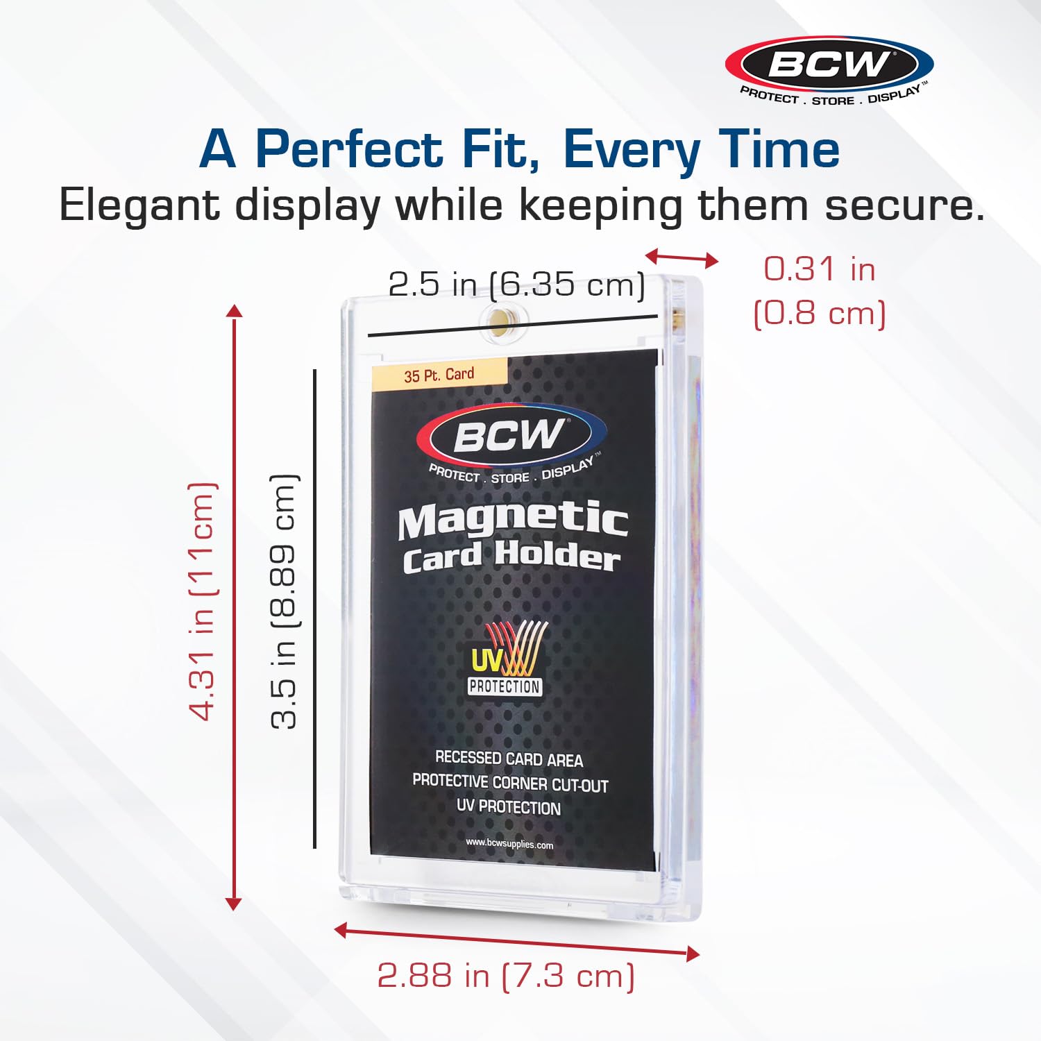 Box of 20 BCW Magnetic Card Holders - 35 Pt.