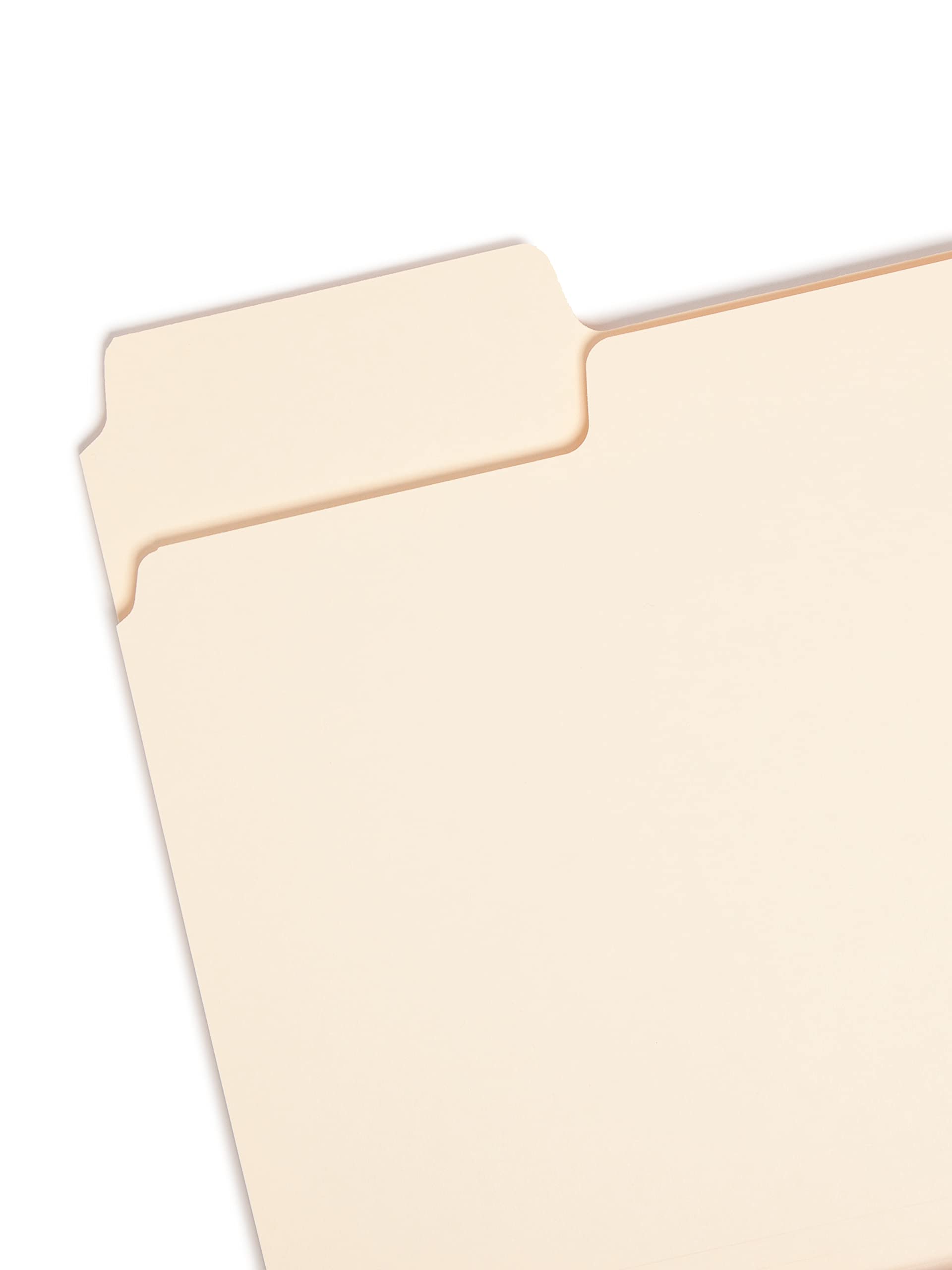 Smead SuperTab Heavyweight File Folder, Oversized 1/3-Cut Tab, Letter Size, Manila, 50 Per Box (10401)