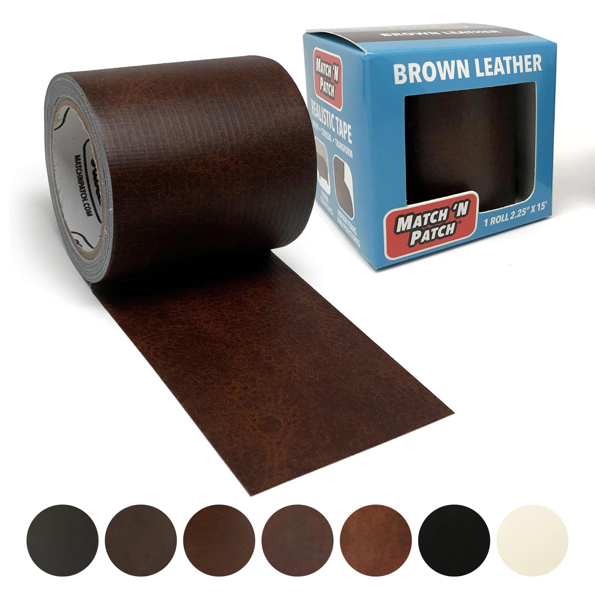 Match 'N Patch Realistic Brown Leather Repair Tape
