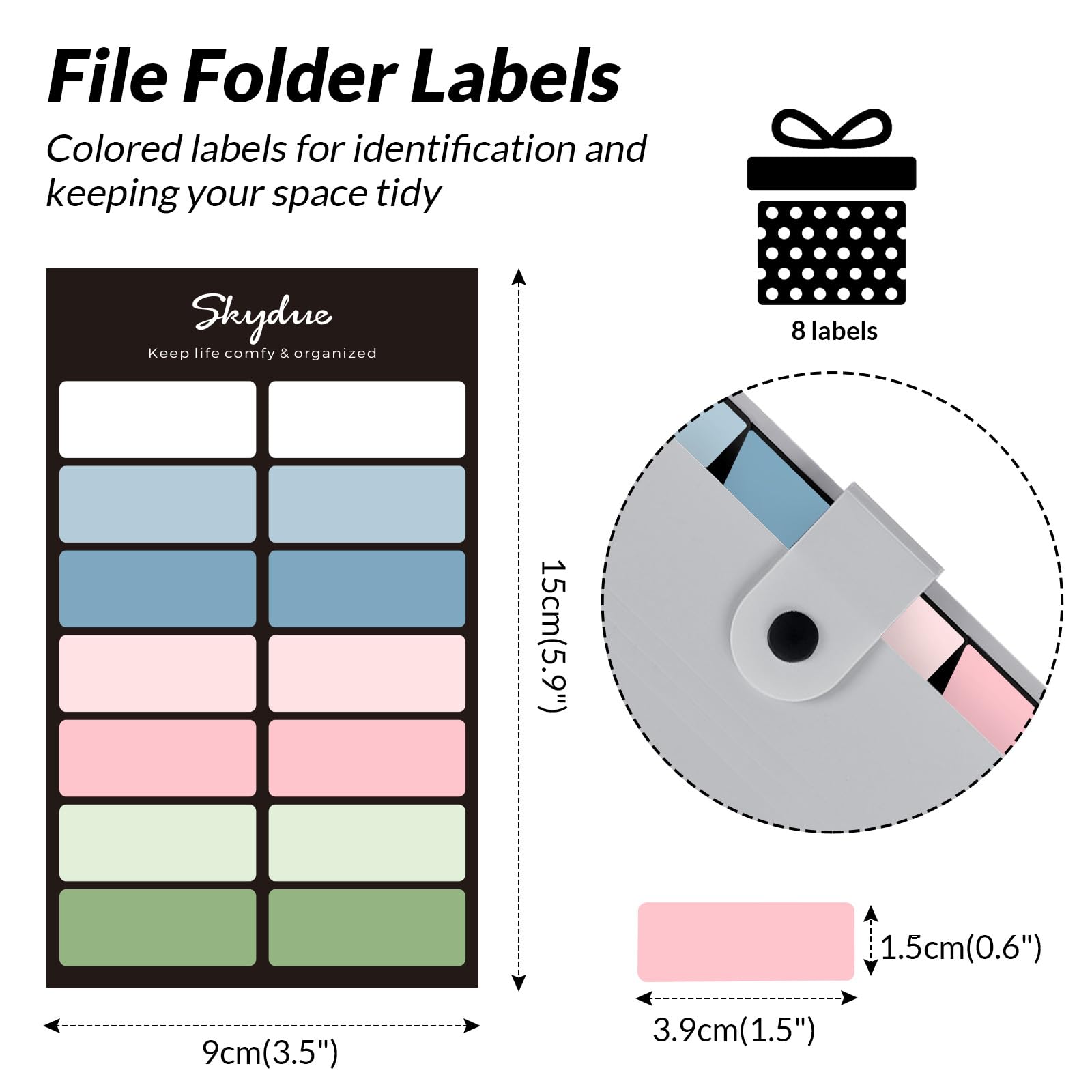 SKYDUE Expanding File Folders with 8 Pockets, Accordion File Organizer, Portable Document Paper Organizer for Home, School, and Office, Pack of 2, Gray
