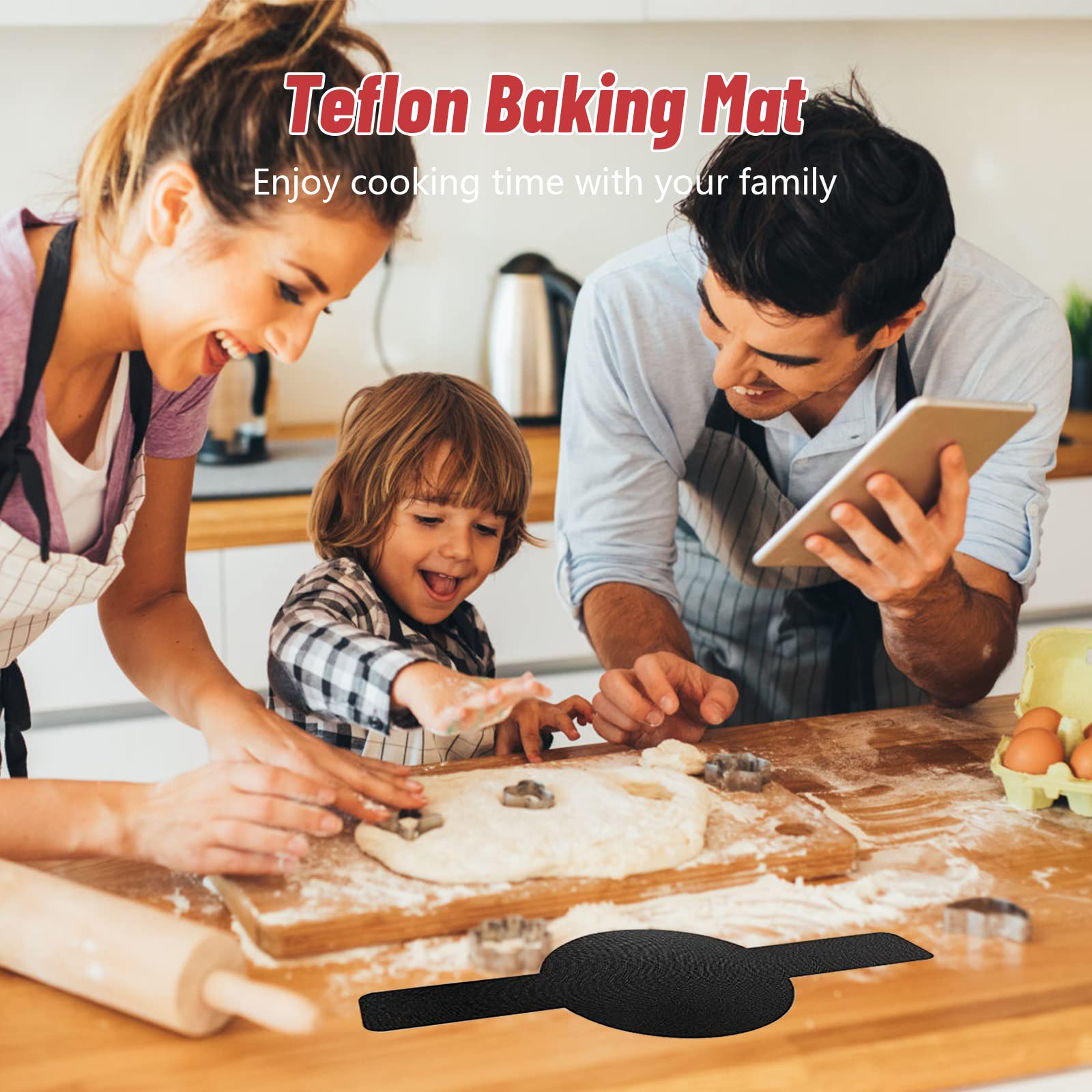 Silicone Bread Sling for Dutch Oven, 2 Pcs Non-Stick & Easy to Clean Bread Baking Mat Set Reusable Bread Sling with Long Handles Easy to Transfer Sourdough Bread