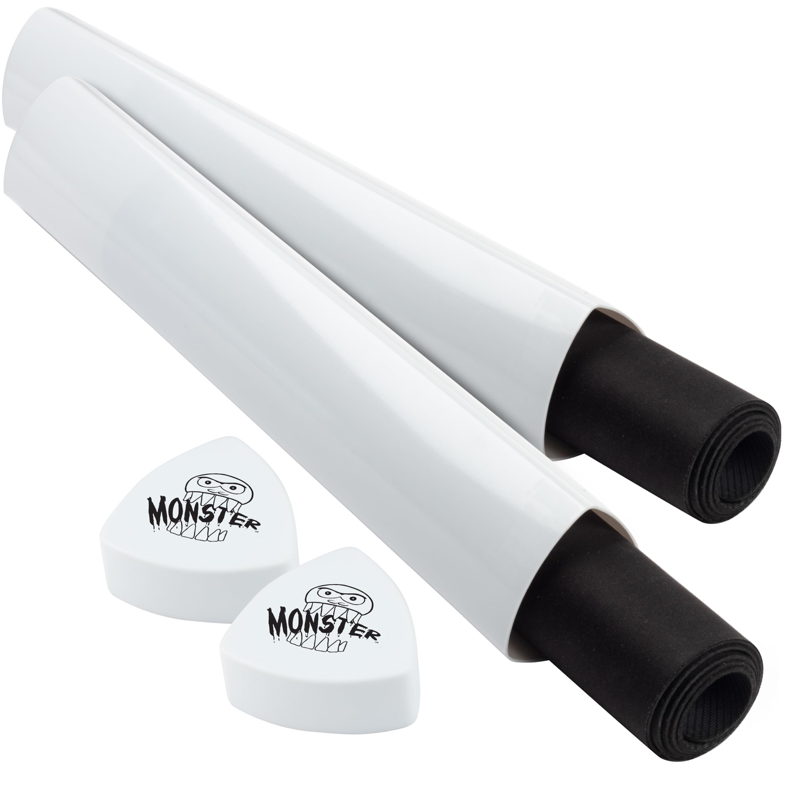 Original - 2 Packs - Playmat Tube - Monster Protectors Prism-shaped Play Mat Tube (Opaque White) - Won't Roll, Easy in and Out Design
