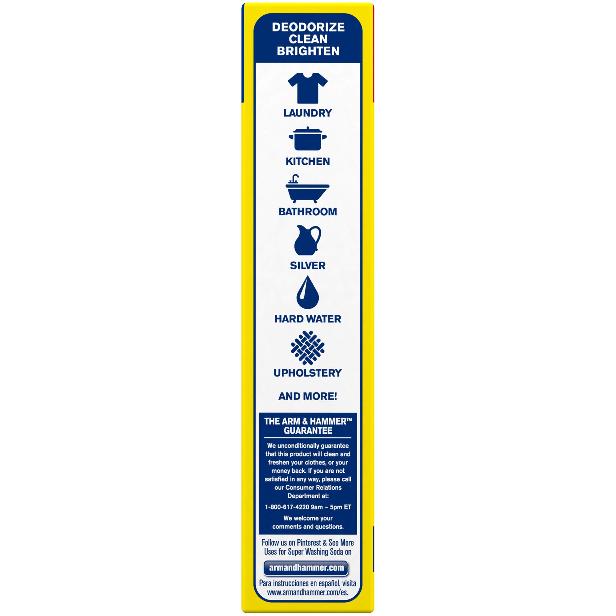 Arm & Hammer Super Washing Soda Detergent Booster & Household Cleaner, 55oz.