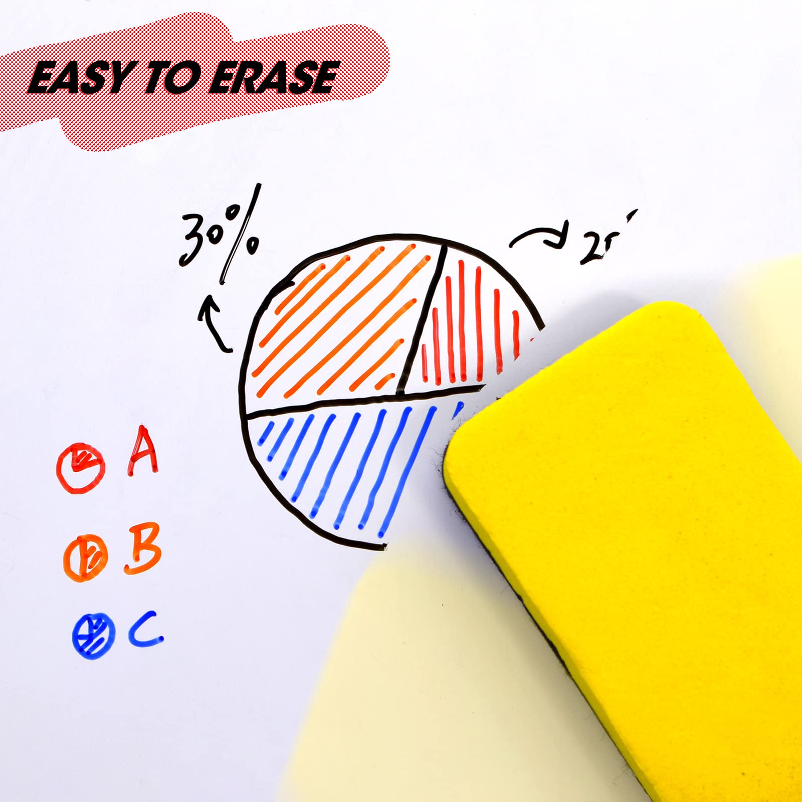 TWOHANDS Dry Erase Markers Ultra Fine Tip,0.7mm,Low Odor,Extra Fine Point,Black,Whiteboard Markers for kids,School,Office,Home,or Planning Whiteboard,12 Count,20536