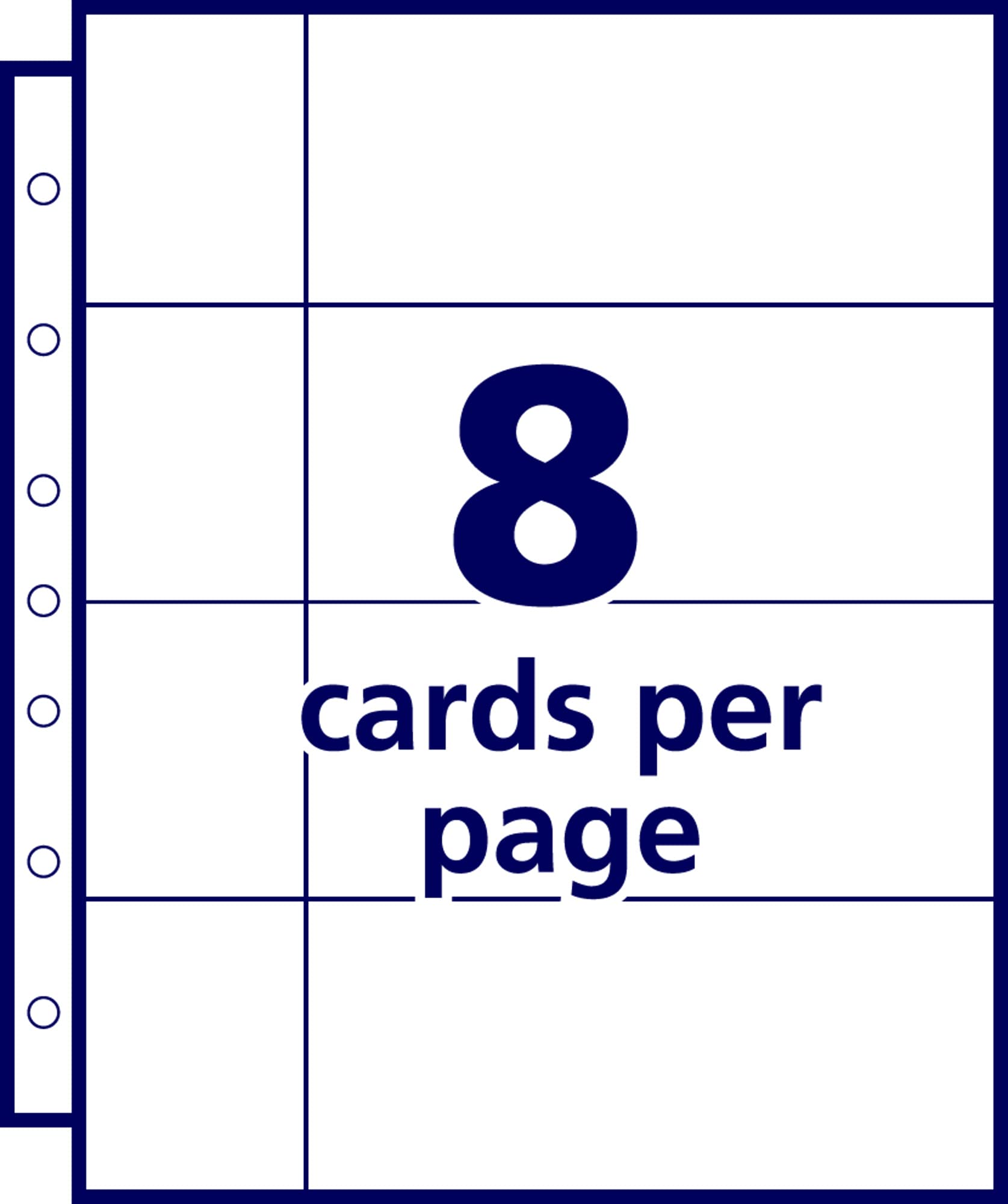 Avery Clear Business Card Organizer Pages for 5.5" x 8.5" Mini Binders, Pack of 5 Holds 40 Cards Total (76025)