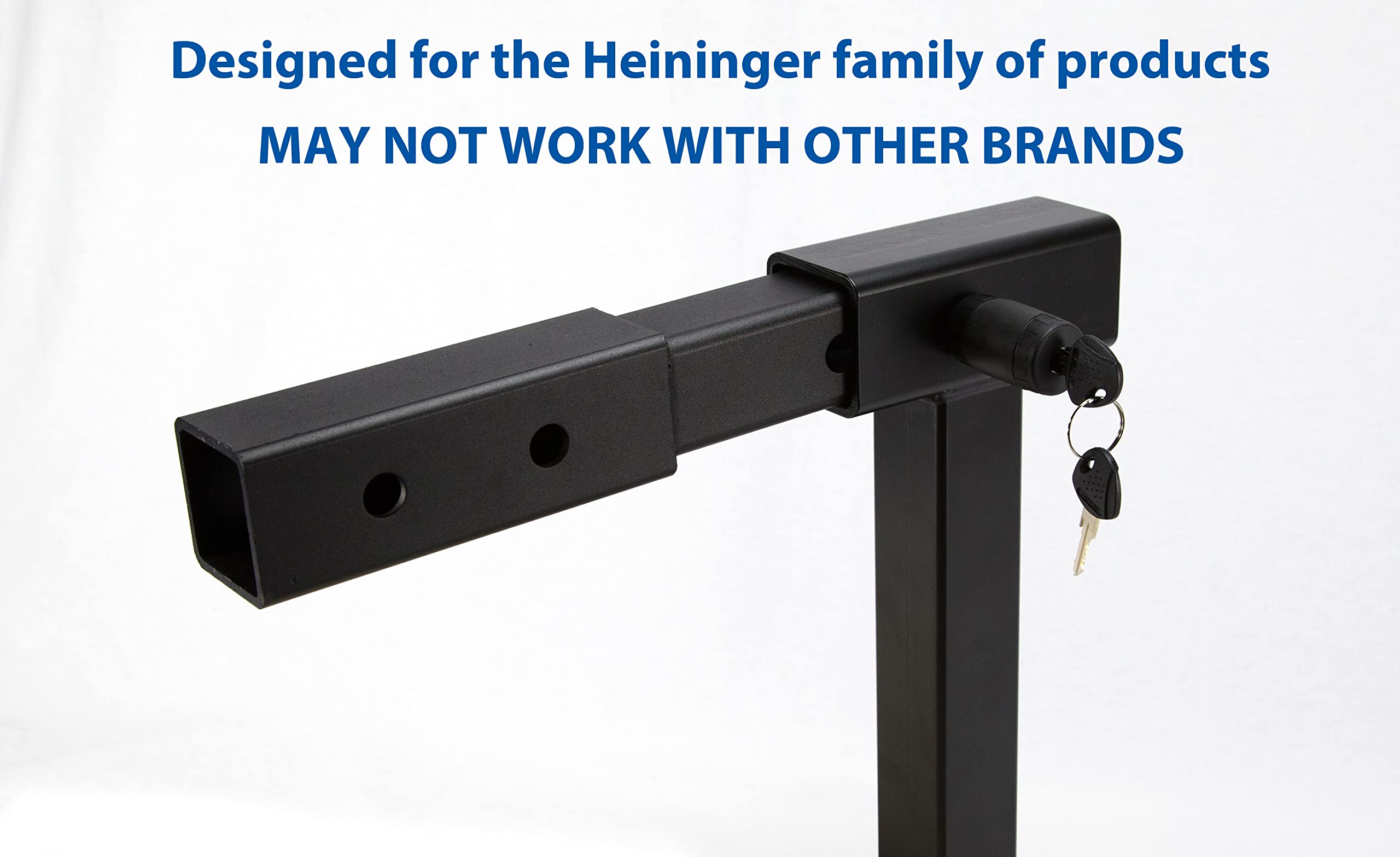 Heininger 6033 Advantage SportsRack 1.25" Threaded Receiver Trailer Lock, Black