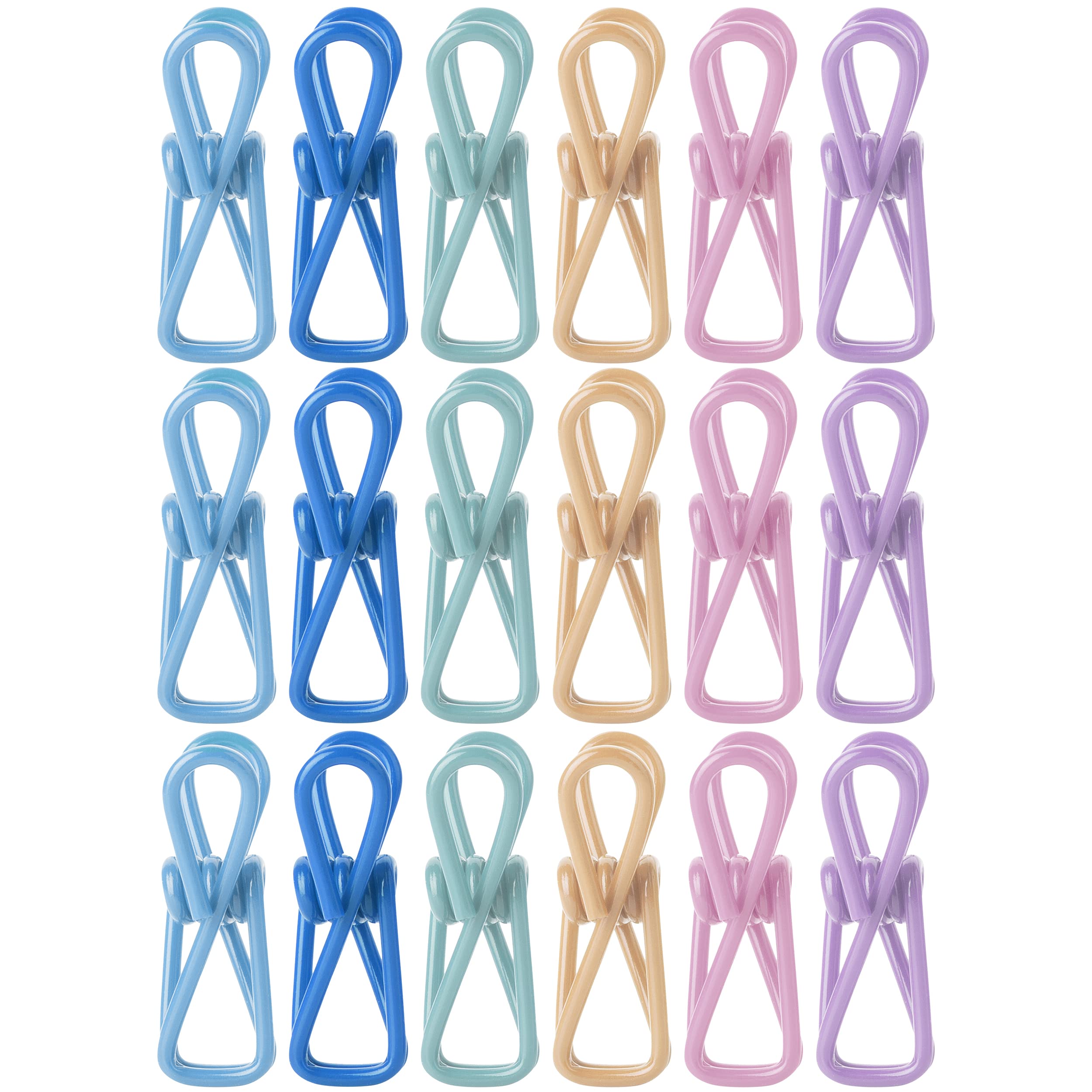 Mr. Pen- Chip Clips, 18 Pack, 2 Inch, Pastel Colors, Utility Steel PVC-Coated Clips, Bag Clips, Chip Clip, Metal Clips, Chip Bag Clip, Food Clips, Bag Clips for Food Storage, Food Bag Clips