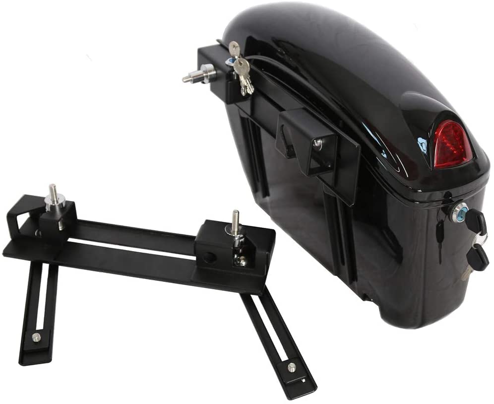 EGO BIKE Universal Hard Saddle Bags Detachable Mounting Brackets Compatible with 8mm Mounting Holes Quick Release