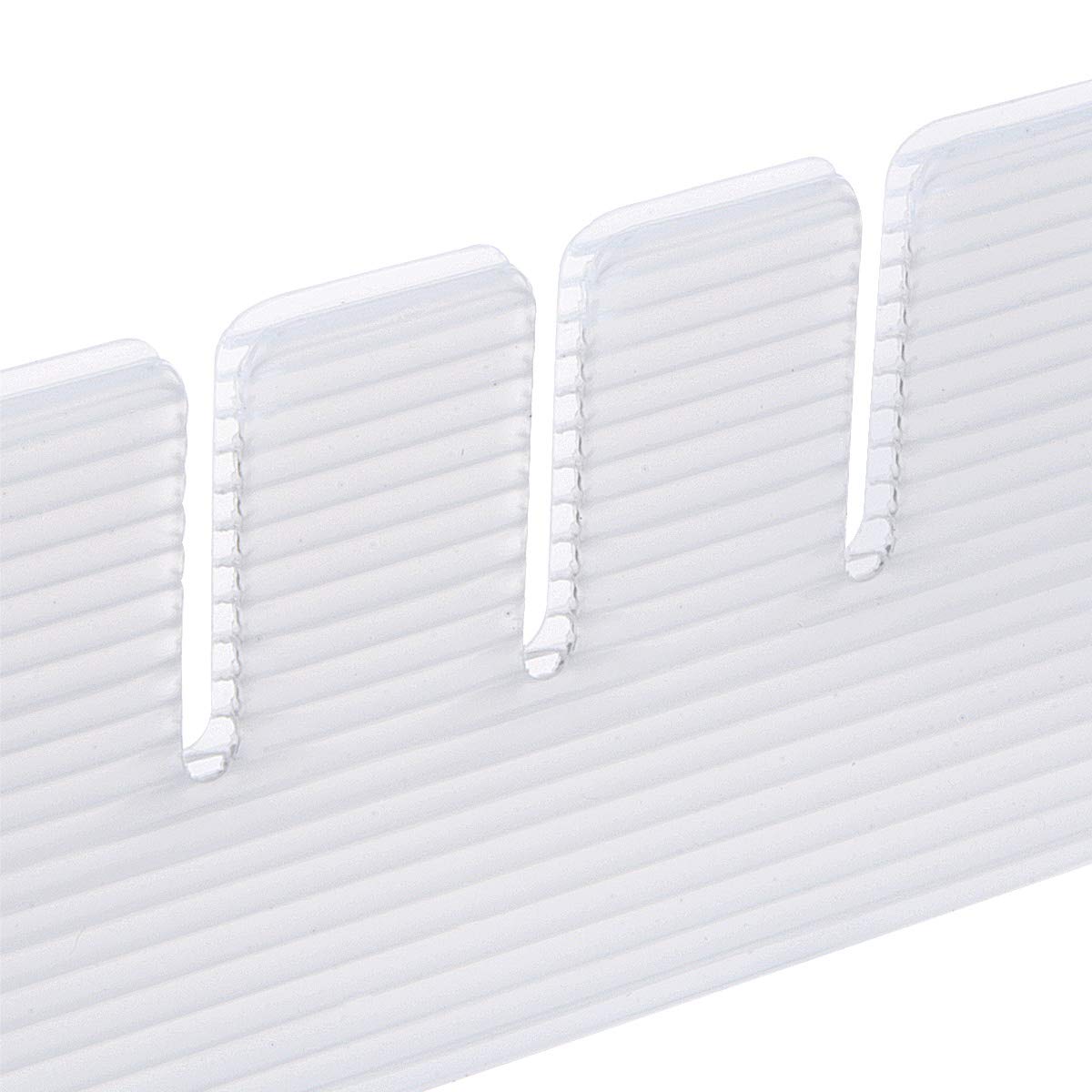 Saim Drawer Organizers,Adjustable Drawer Organizer Dividers,White DIY Plastic Grid Drawer Organizer for Socks, Underwear, Lingerie, Makeup, Kitchen, Dresser - 6 Pcs