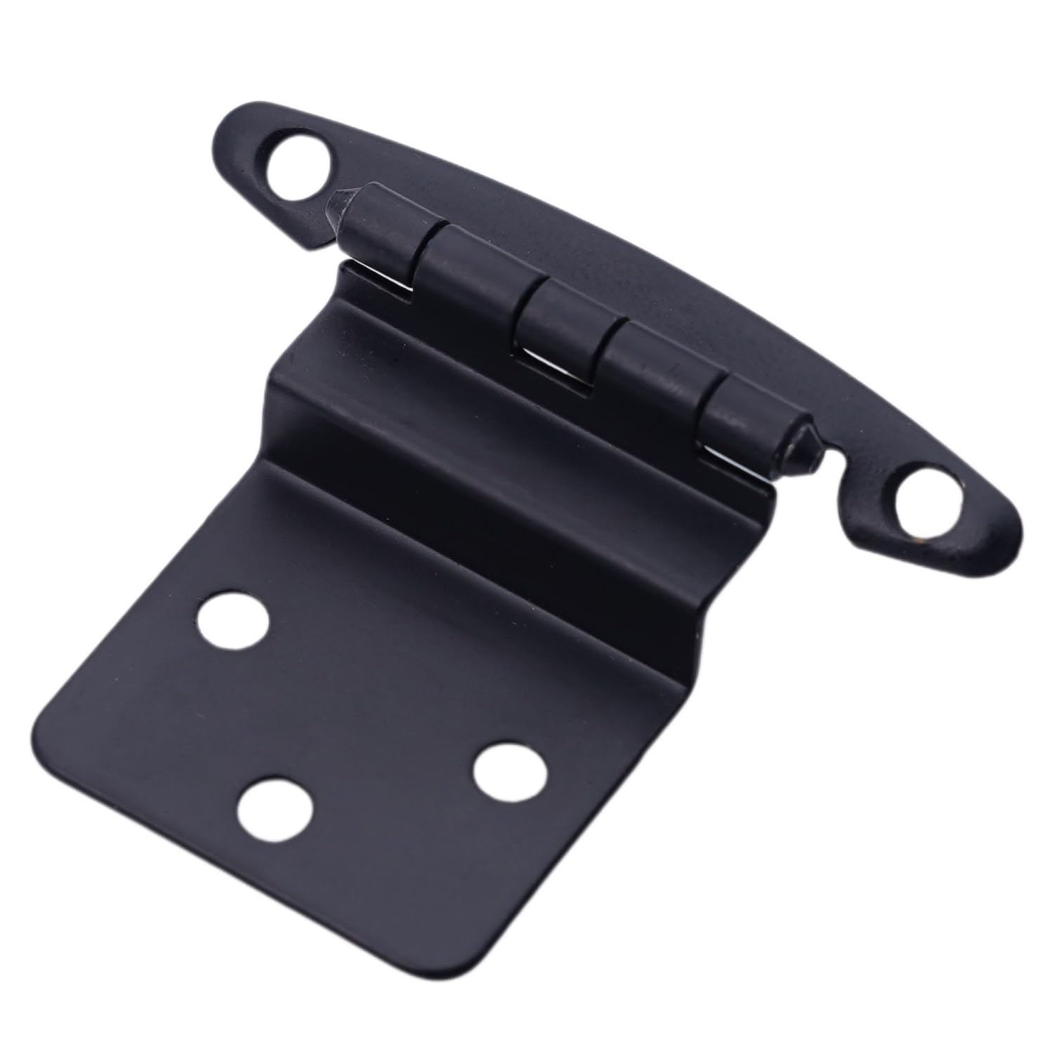 DecoBasics 3/8 Inset Non Self Closing Cabinet Hinge, Matte Black - 25 Pack