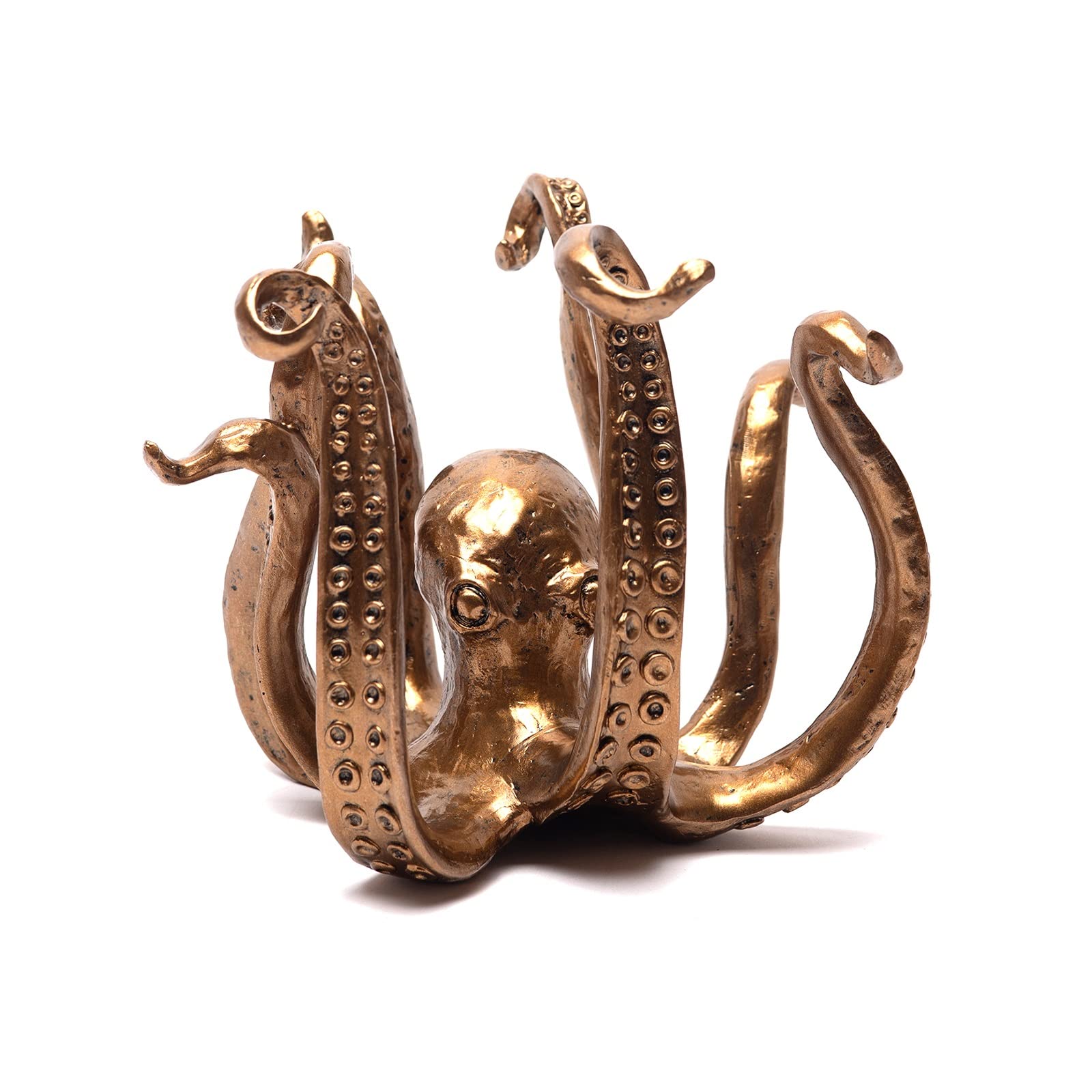 dytcfly Octopus Mug Holder for Home Decor, Upgrade Anti-Drop ccoffee Cup Holder for countertop,Retro Style Gold Resin Octopus Cup Holder, Octopus Statue Accessories for Kitchen Restaurant Coffee bar