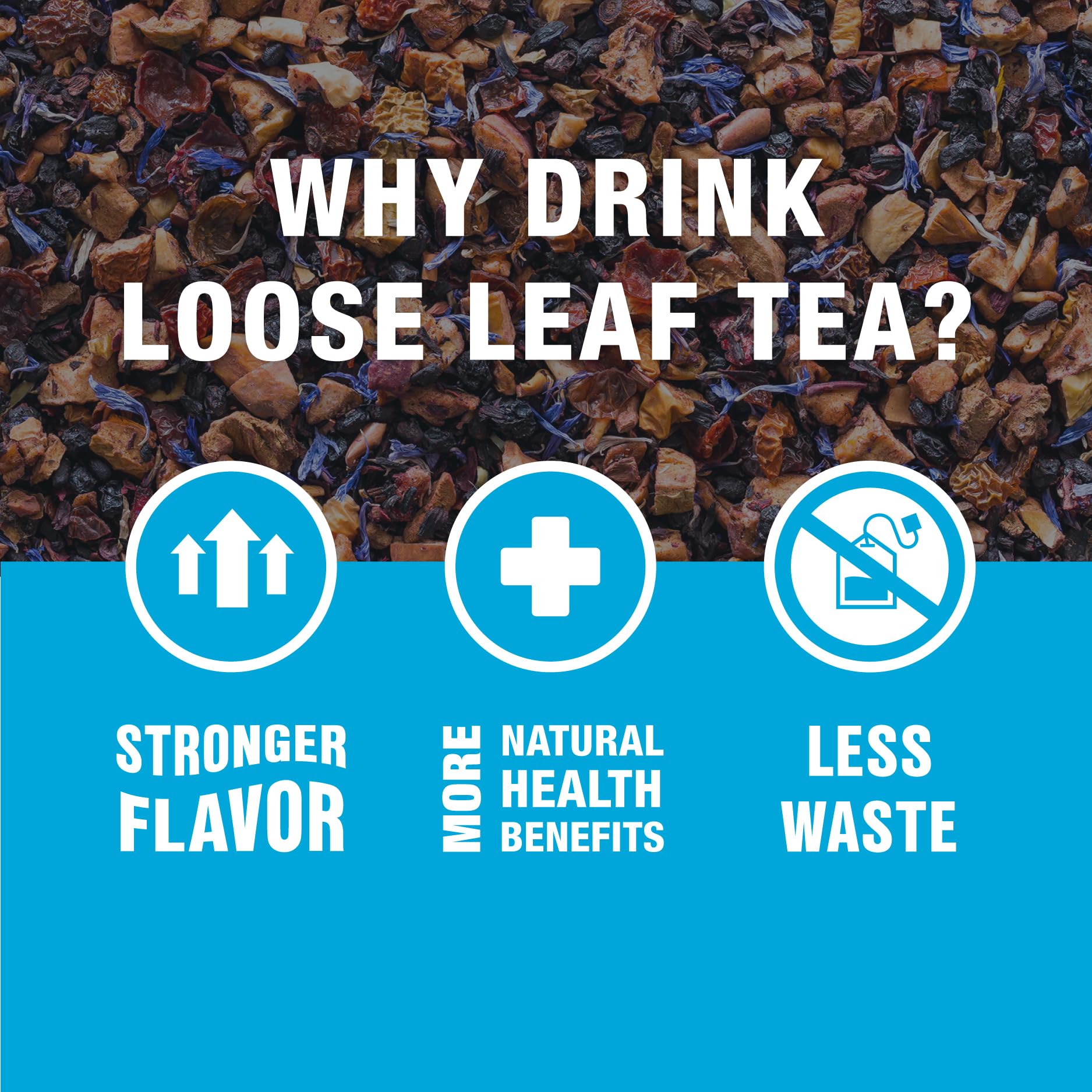 Tiesta Tea - Blueberry Wild Child, Loose Leaf Blueberry Hibiscus Herbal Tea, Non-Caffeinated, Hot & Iced Tea, 5.5 oz Tin - 50 Cups, Natural Flavors, Herbal Tea Loose Leaf Blend