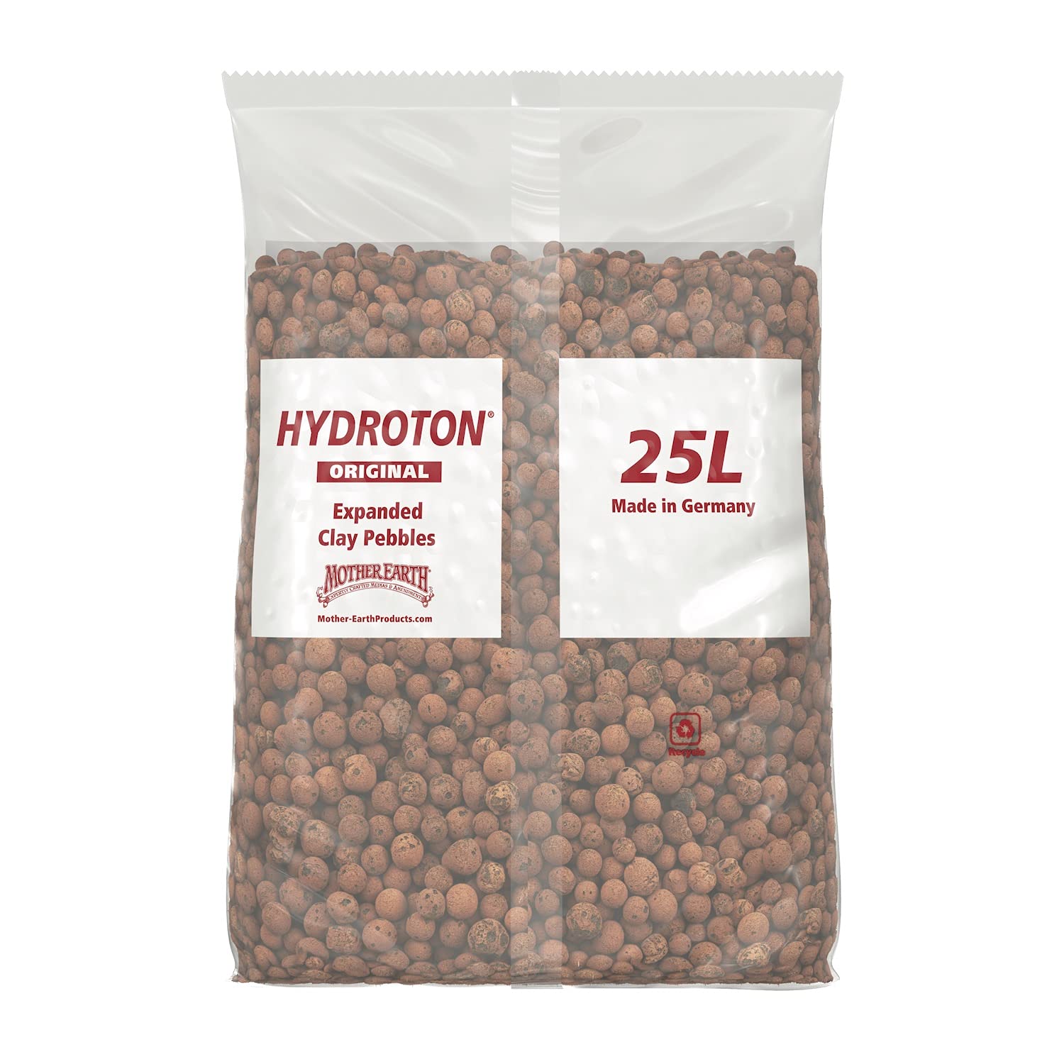 Mother Earth HGC714114 Hydroton Original Expanded Clay Pebbles, 25 Liter, Terra Cotta