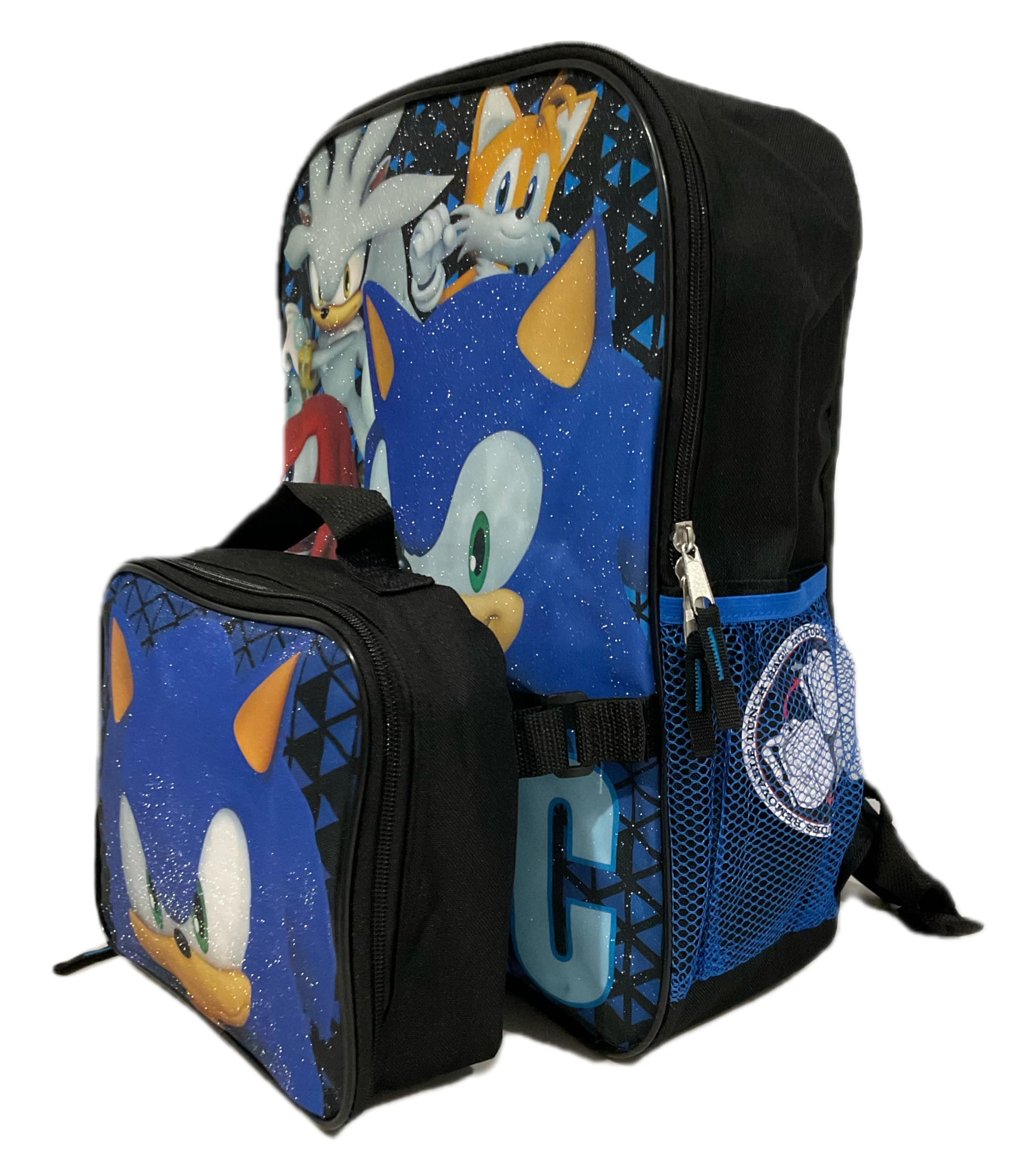 Sonic Full Size 16 Inch Backpack with Detachable Lunch Box