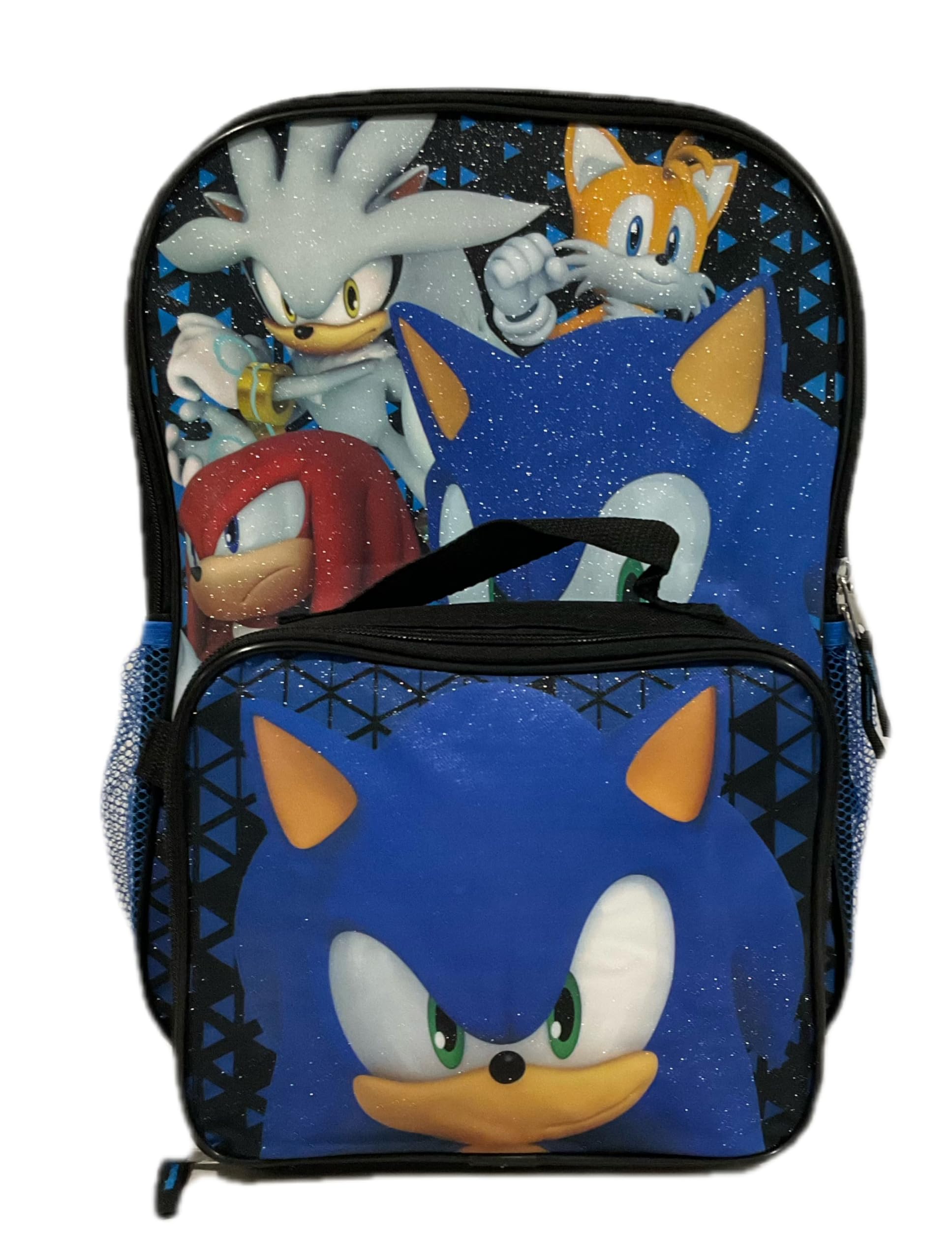 Sonic Full Size 16 Inch Backpack with Detachable Lunch Box