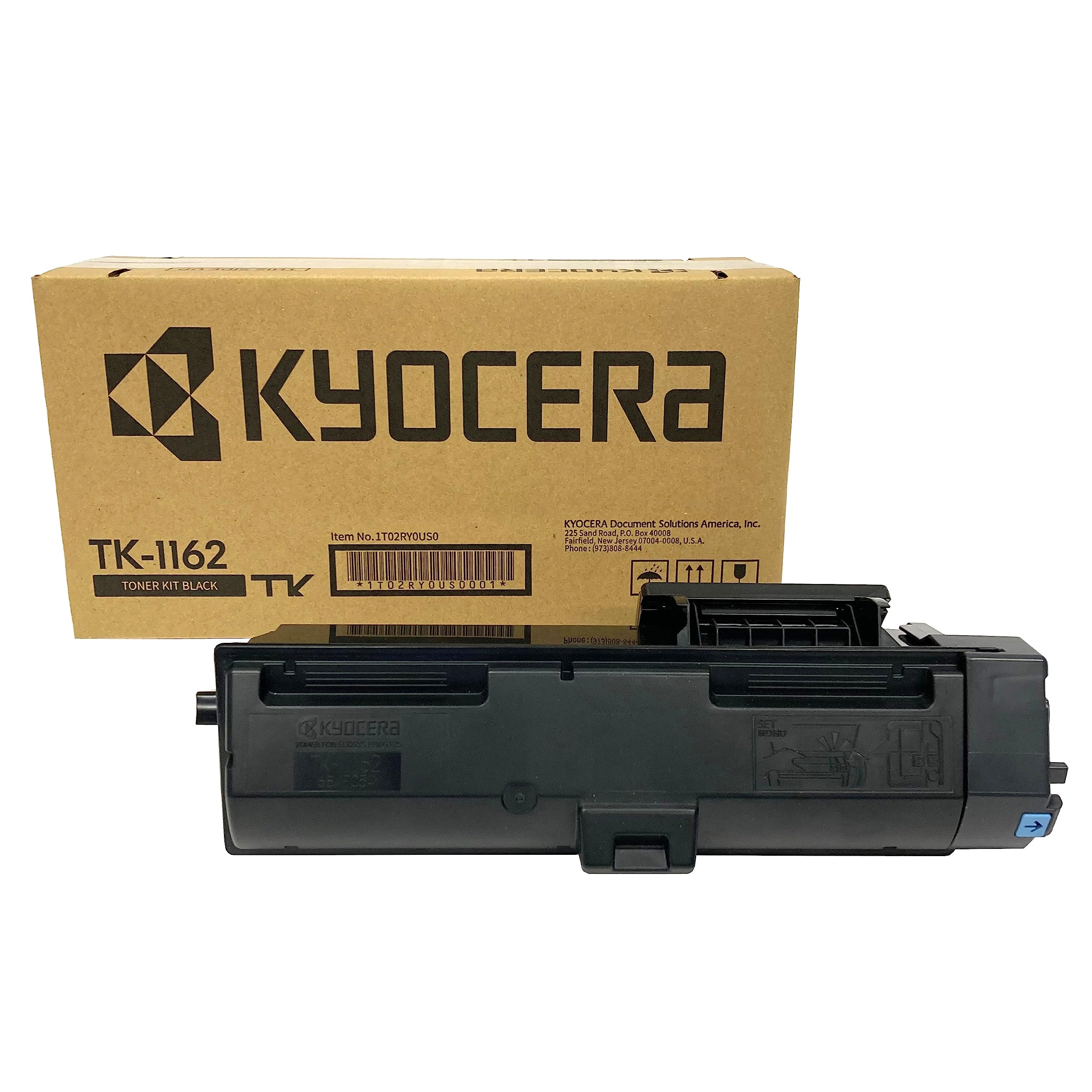Kyocera TK-1162 Black Toner Cartridge for P2040dw and P2040dn Laser Printers, Up to 7,200 Pages, Genuine Kyocera (1T02RY0US0)