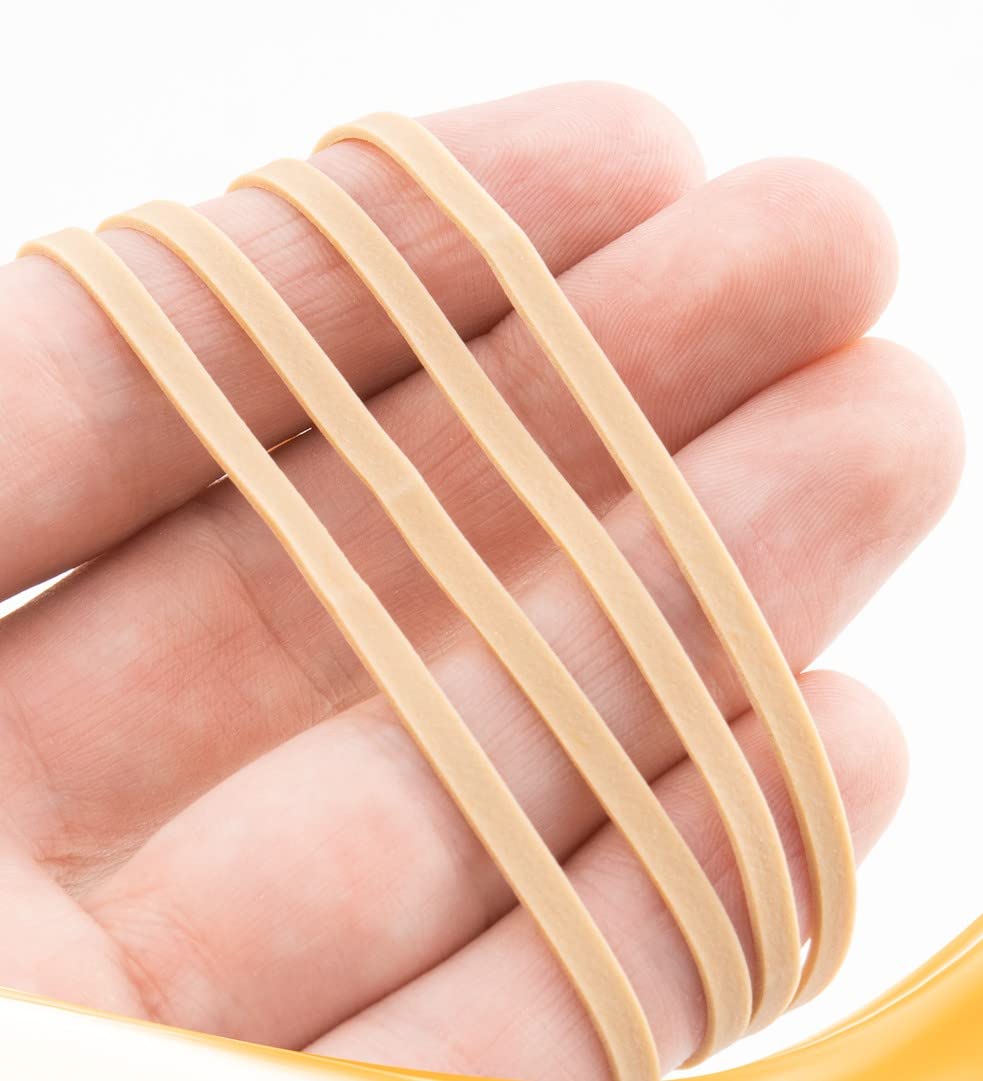BILINNY Rubber Bands Size 33 - 5 lb. Bulk Pack Made in USA - Tan Color - 3.5 X 1/8 inches RubberBands