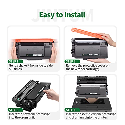 JINTUM Compatible TN850 Toner Cartridge Replacement for Brother TN850 High Yield Toner TN-850 TN820 TN-820 for use with MFC-L5900DW HL-L6200DW MFC-L6800DW MFC-L5850DW HL-L5100DN Printers (2 Black)