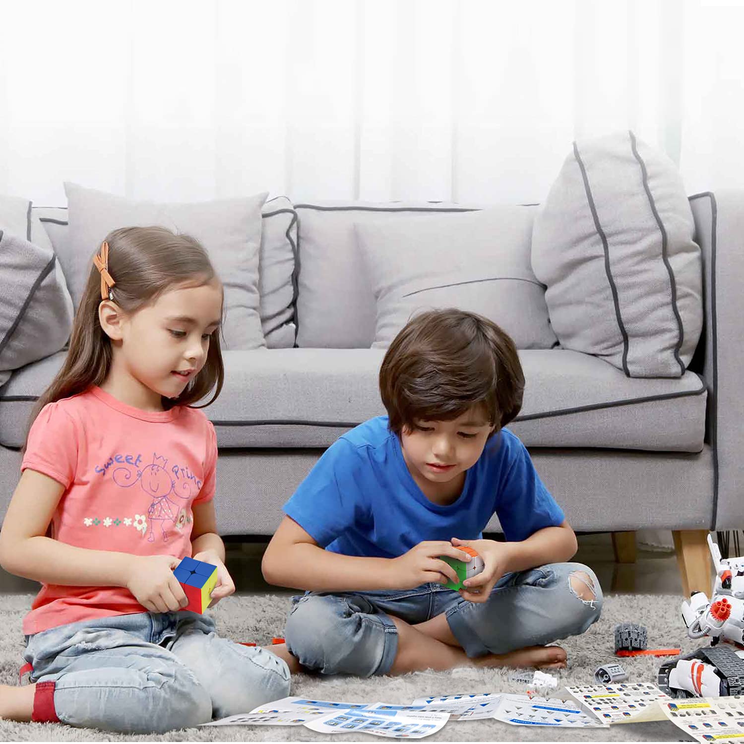 STEAM Life Speed Cube Set 3 Pack Magic Cube - Includes Speed Cubes 3x3, 2x2 Speed Cube, Pyramid Cube - Smoothly Puzzle Cube Collection for Kids Teens & Adults