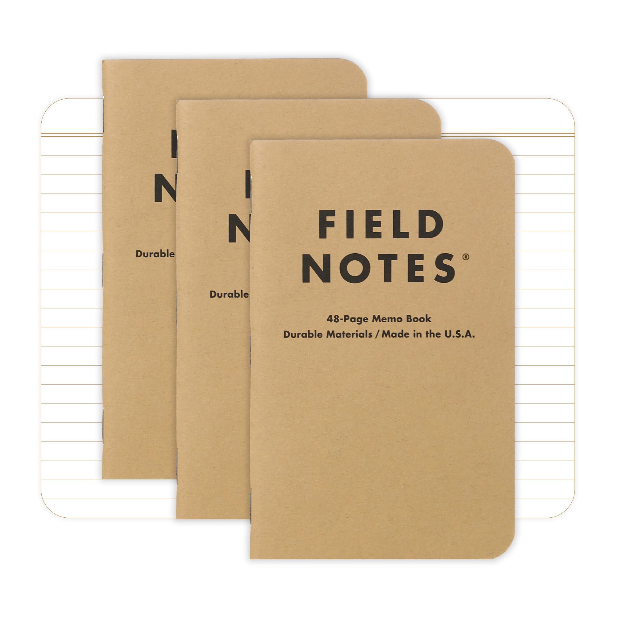 Field Notes: Original Kraft 3-Pack - Ruled Paper - 48 Pages - 3.5" x 5.5"
