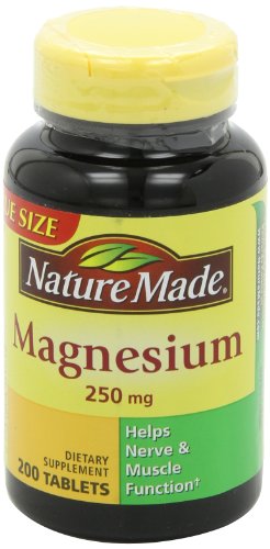 Nature Made Magnesium Oxide 250 mg, Dietary Supplement for Muscle Support, 200 Tablets (Pack of 3)