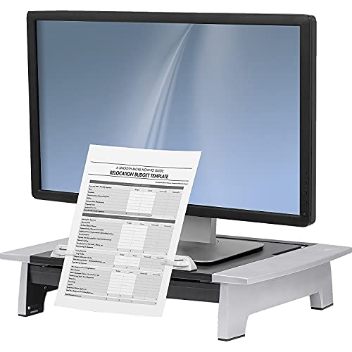 Fellowes 8036601 Monitor Riser,W/Copy Holder,19-7/8-Inch X14-1/16-Inch X4-6-1/2-Inch,Black