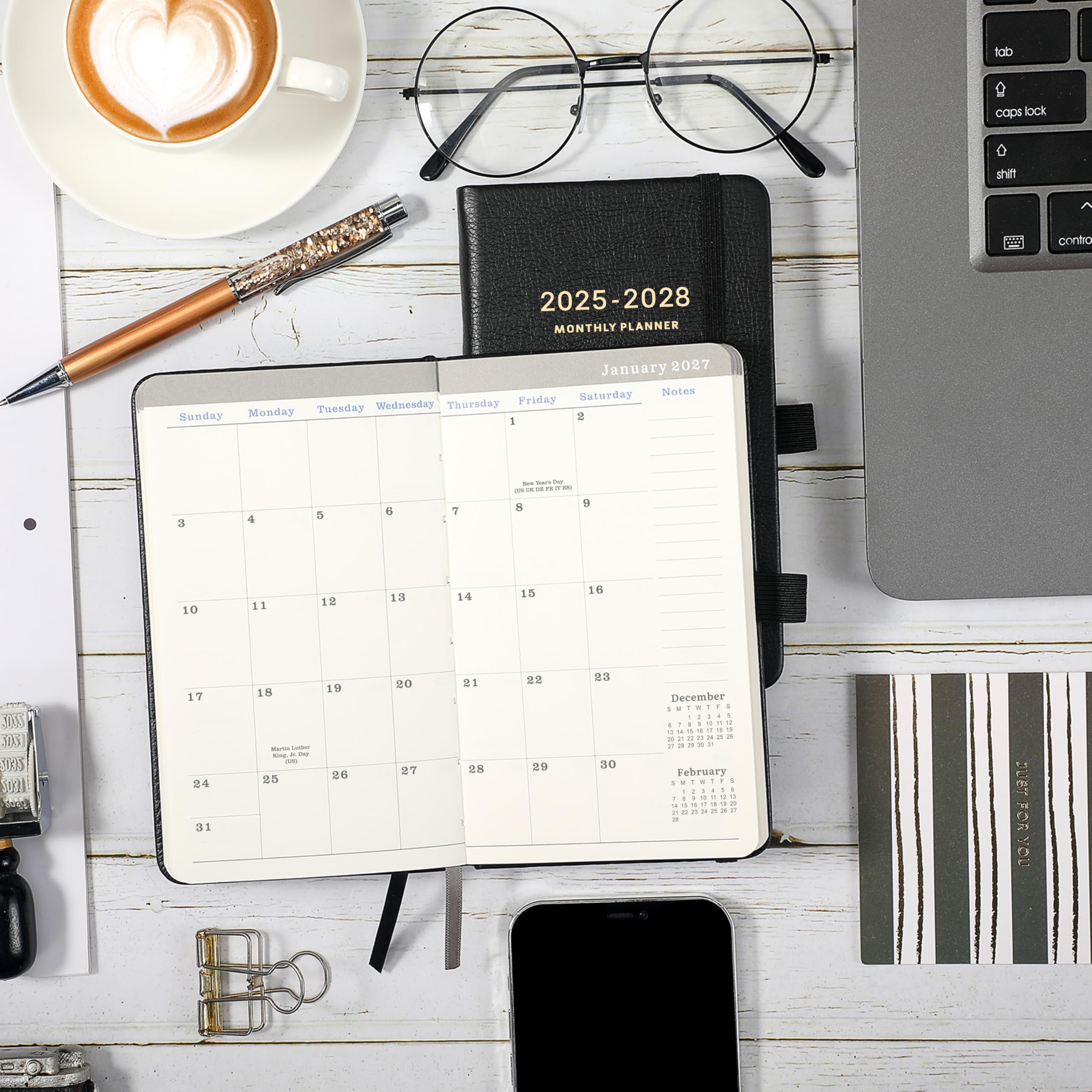 2023-2026 Pocket Planner - Monthly Pocket Planner (36-Month) with 60 Notes Pages, Jul. 2023 - Jun. 2026, 6.2" x 4", 3 Year Monthly Planner with Contacts, Holidays and Pen Holder, Back Pocket with Thick Paper - Black